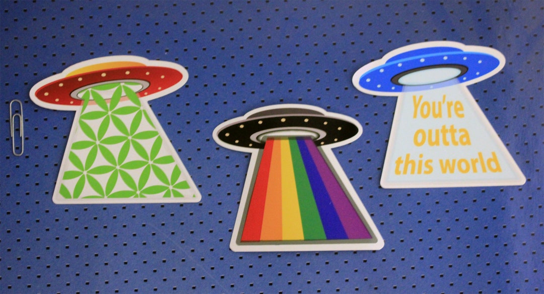 UFO, Alien Abduction, SPACE Sticker Set #2 - Etsy