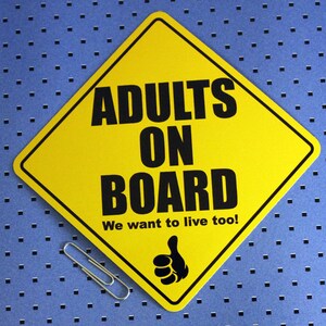 Adults on Board Bumper Sticker | Etsy