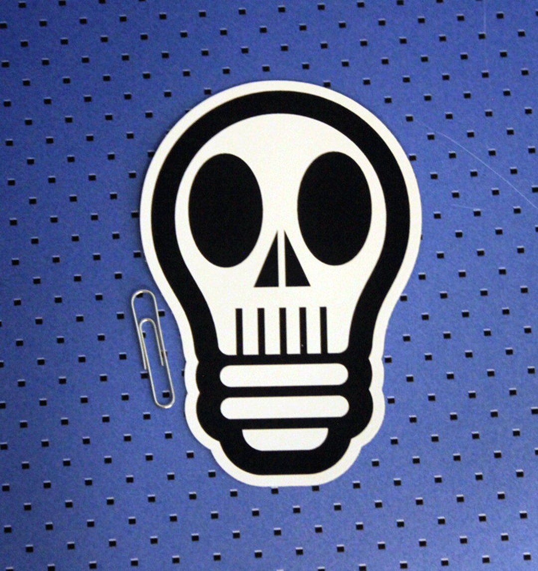 Skull Bulb Bumper Sticker - Etsy