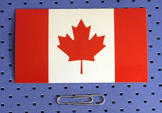 Canada Flag Bumper Sticker - Etsy