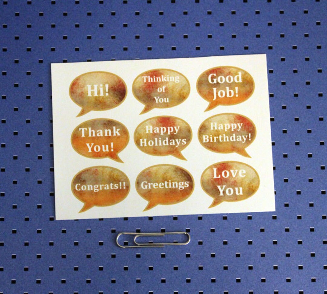 Saying Labels - Sticker Sheet - Etsy