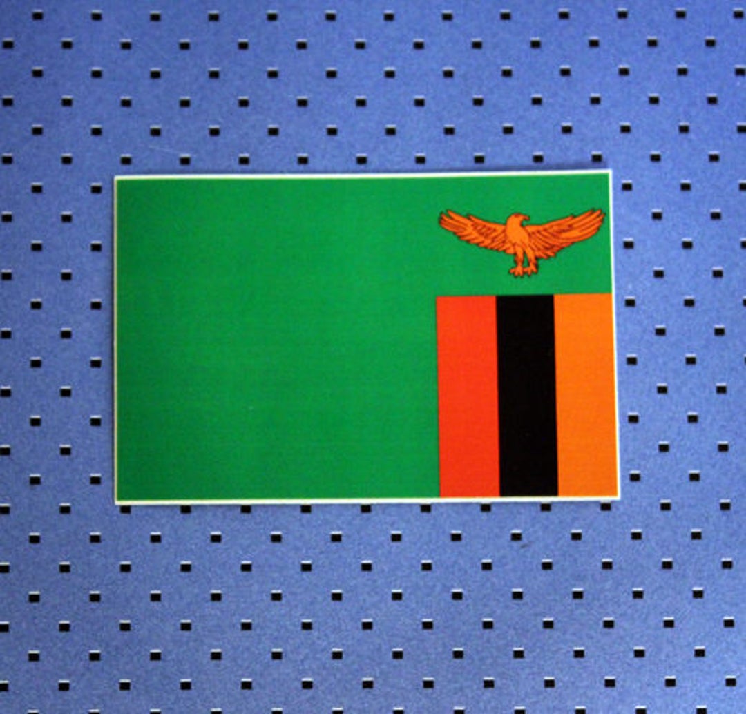 Zambia Flag Bumper Sticker - Etsy