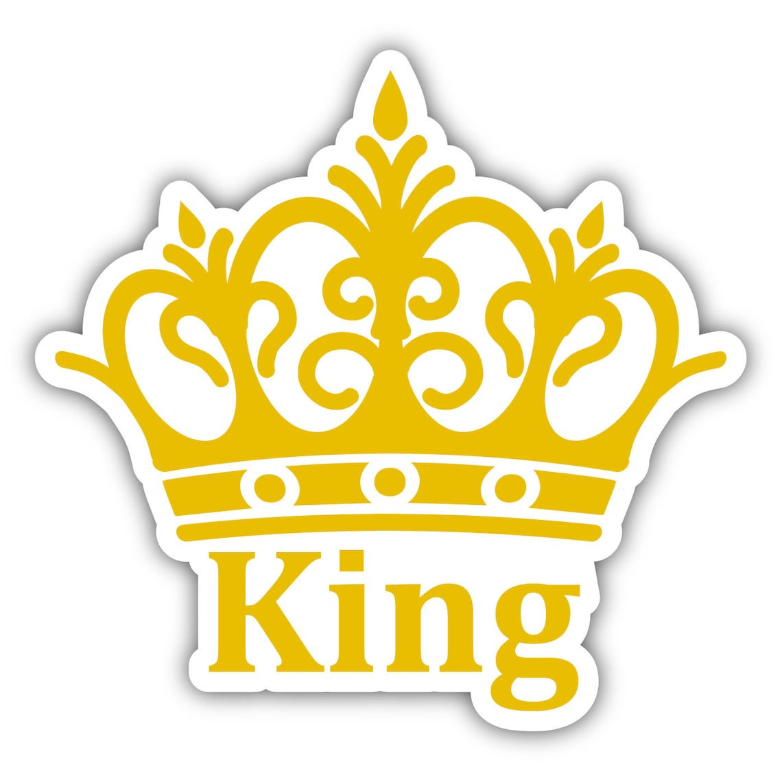 King Crown Bumper Sticker - Etsy