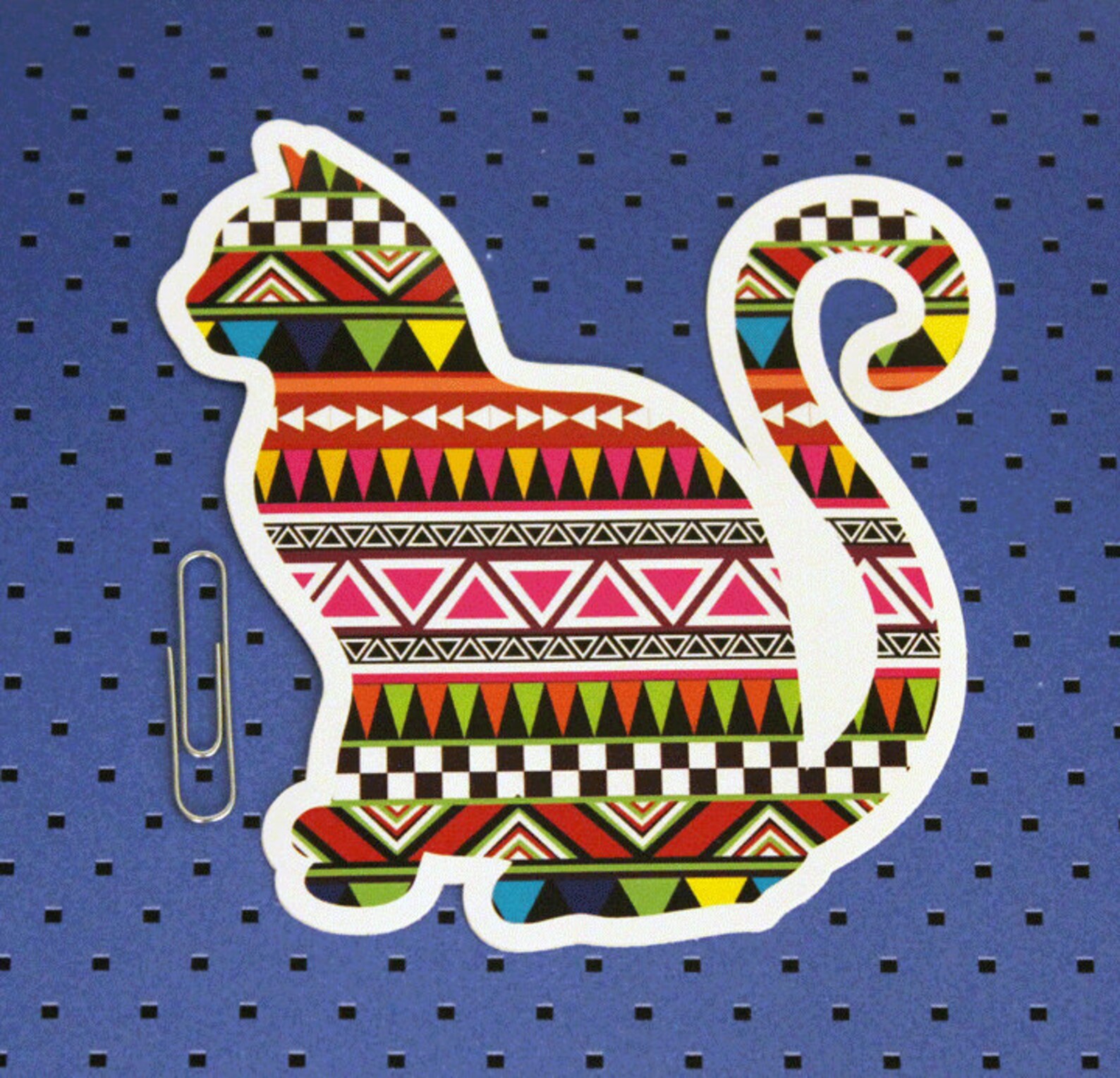 Aztec Cat Bumper Sticker - Etsy