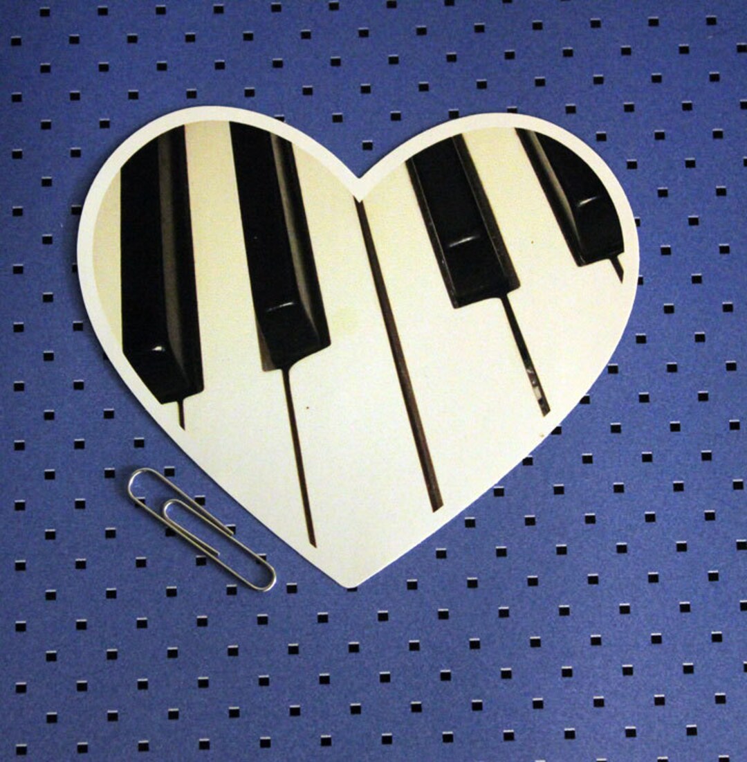 I Love Piano Bumper Sticker - Piano Heart - Etsy