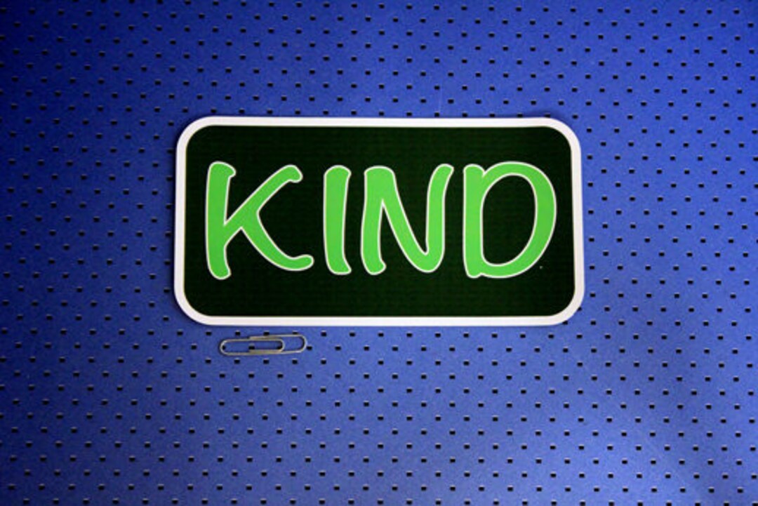 Kind Bumper Sticker - Etsy