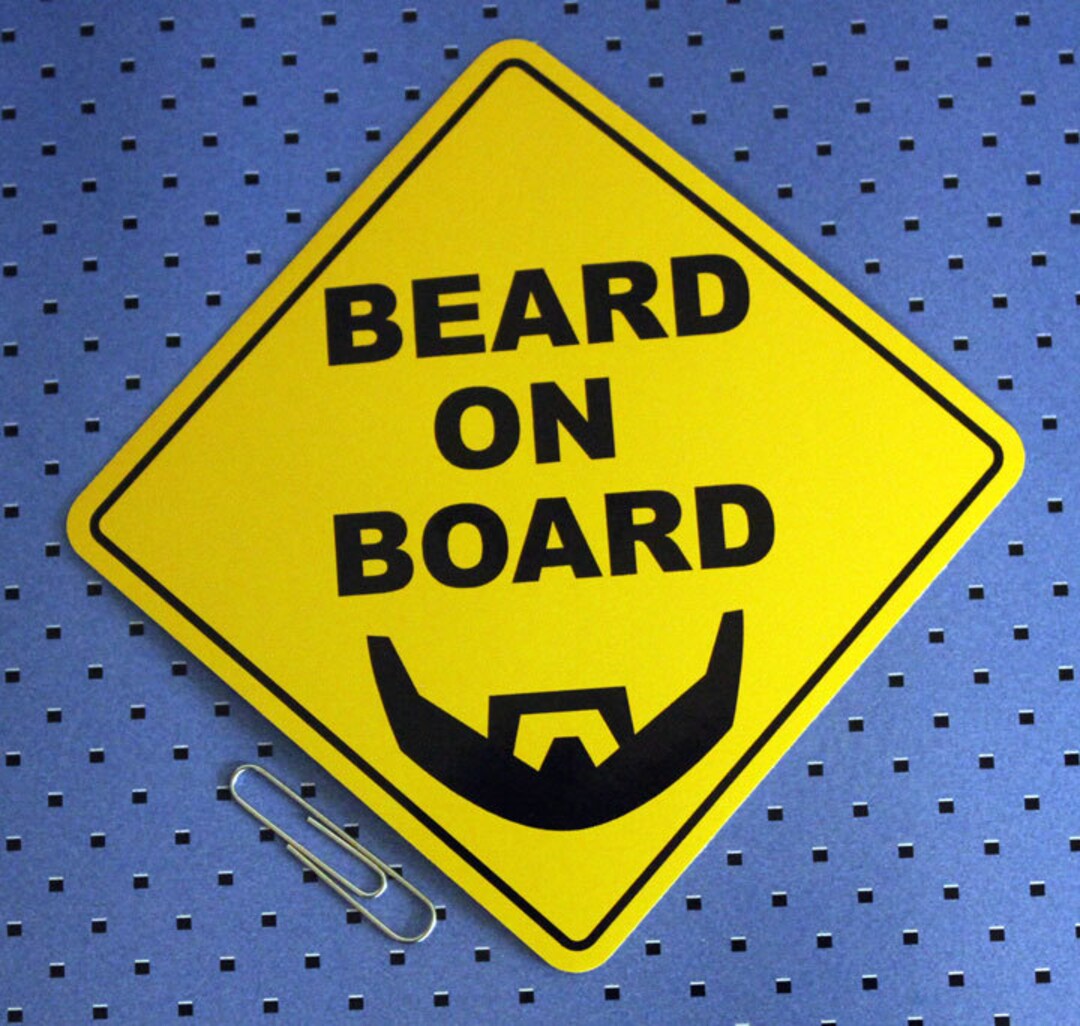 Beard on Board Bumper Sticker V2 - Etsy