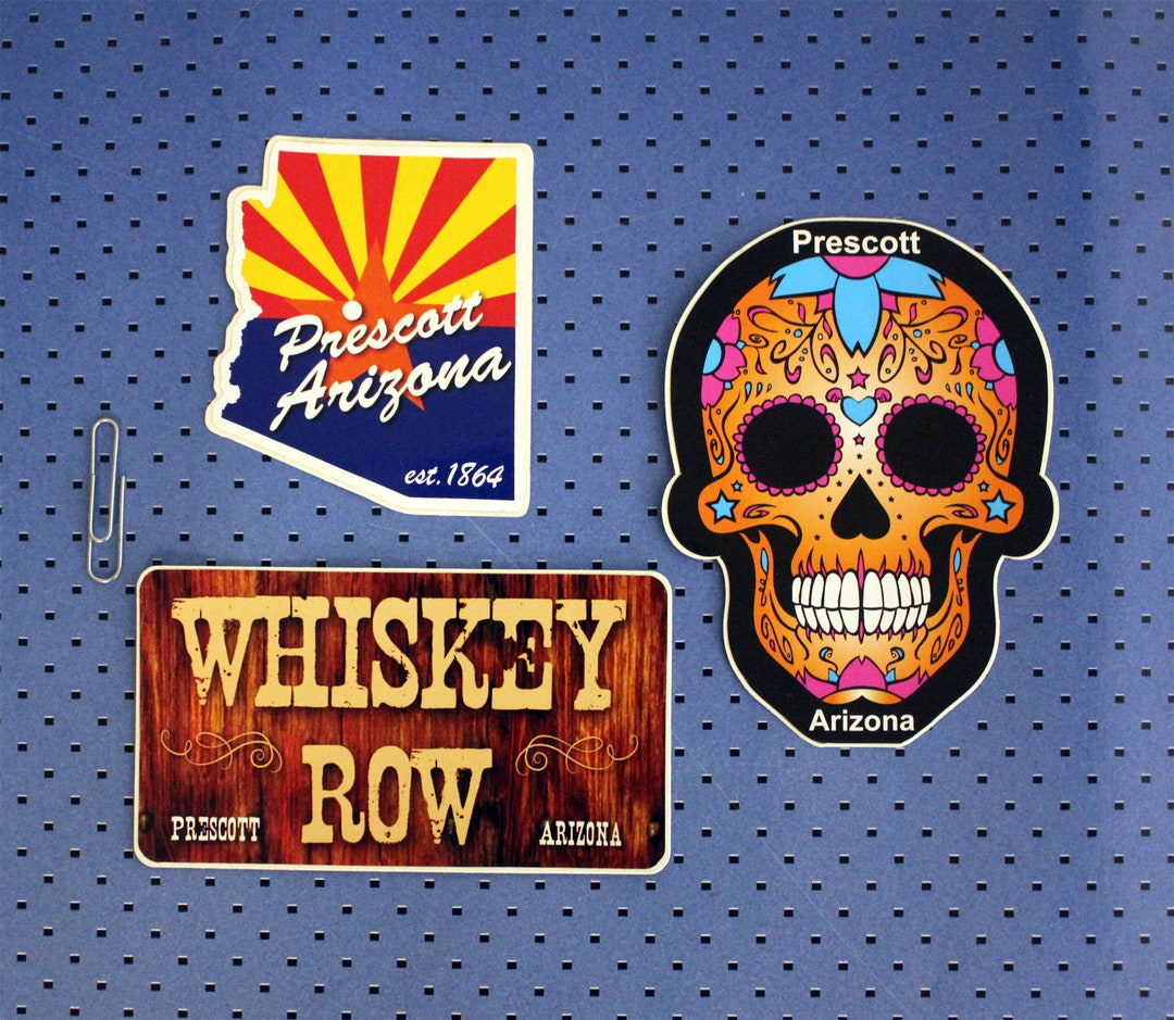 Prescott, Arizona Flag and Whiskey Row Sticker Set - Etsy