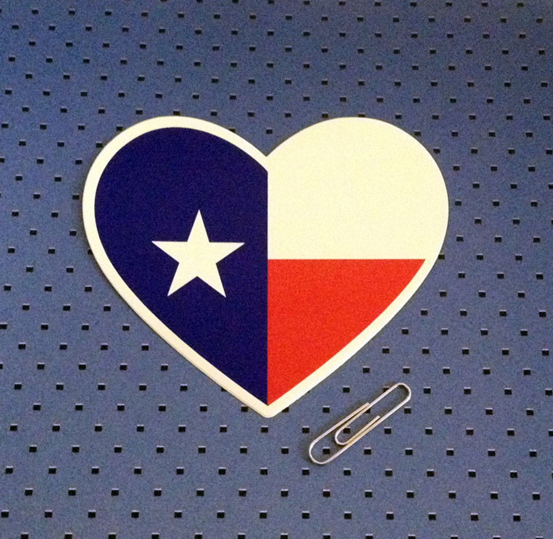 I Love Texas Bumper Sticker - Texas Heart - Etsy