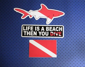 Diver Down Bone Fish Sticker Printed Digital Vinyl Decal Fish Fishing ...