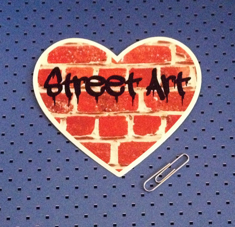 I Love Street Art Street Art Heart Bumper Sticker - Etsy