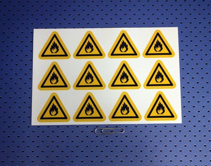 Flammable Warning Labels Sticker Sheet - Etsy