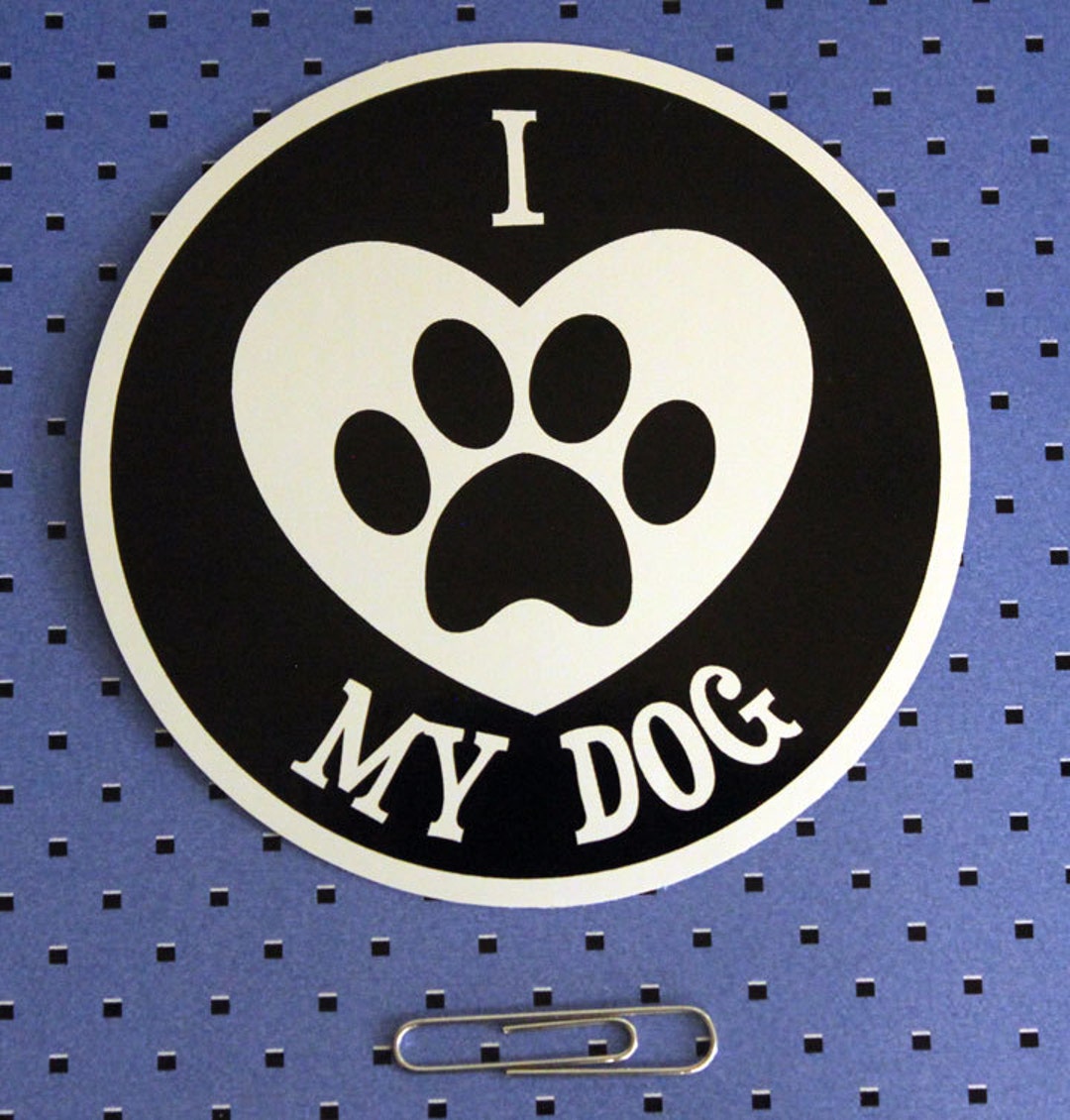 I Love My Dog Bumper Sticker - Etsy