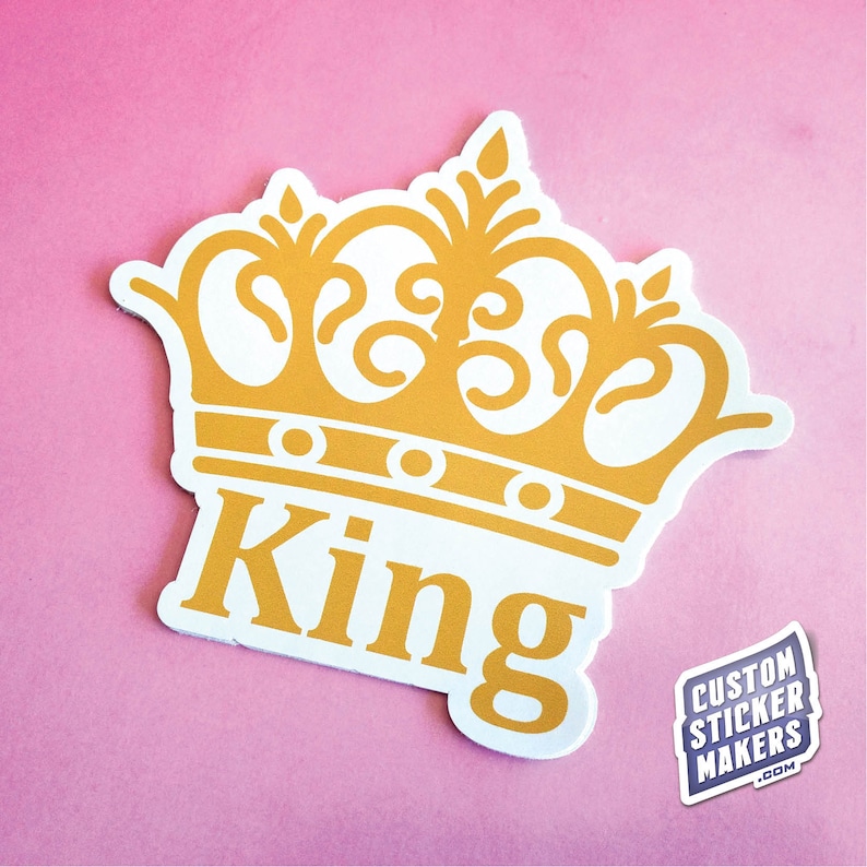 King Crown Bumper Sticker - Etsy