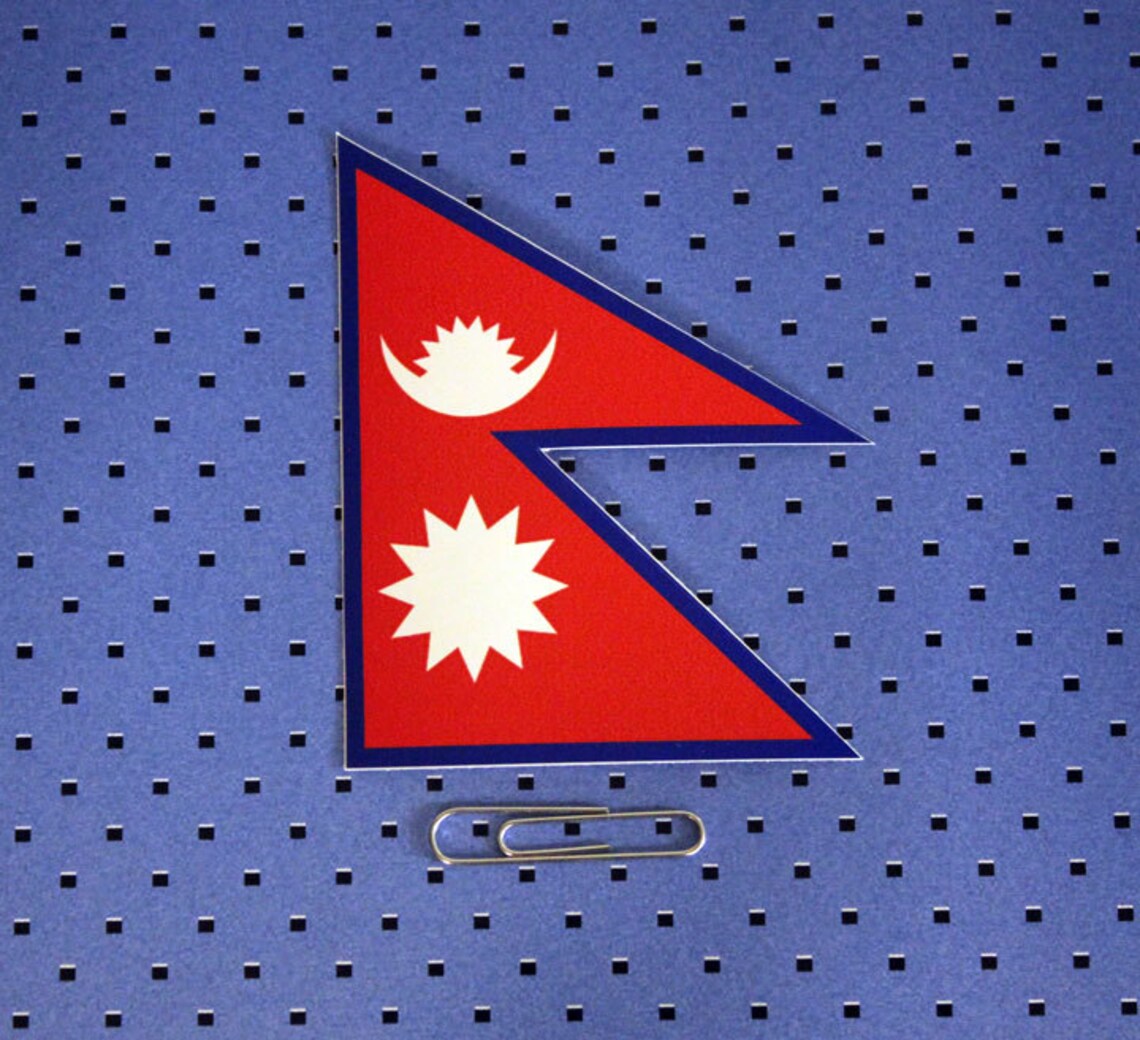Nepal Flag Bumper Sticker - Etsy