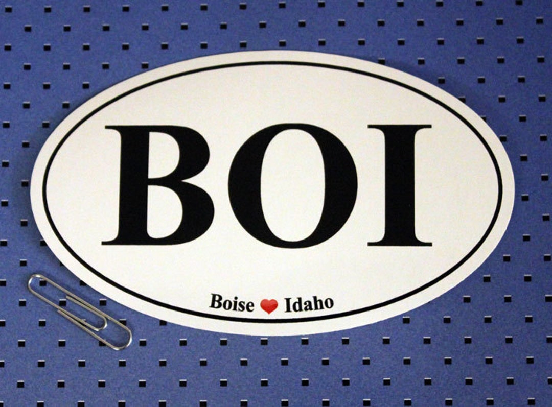 Boise, Idaho (BOI) Oval Bumper Sticker - Etsy