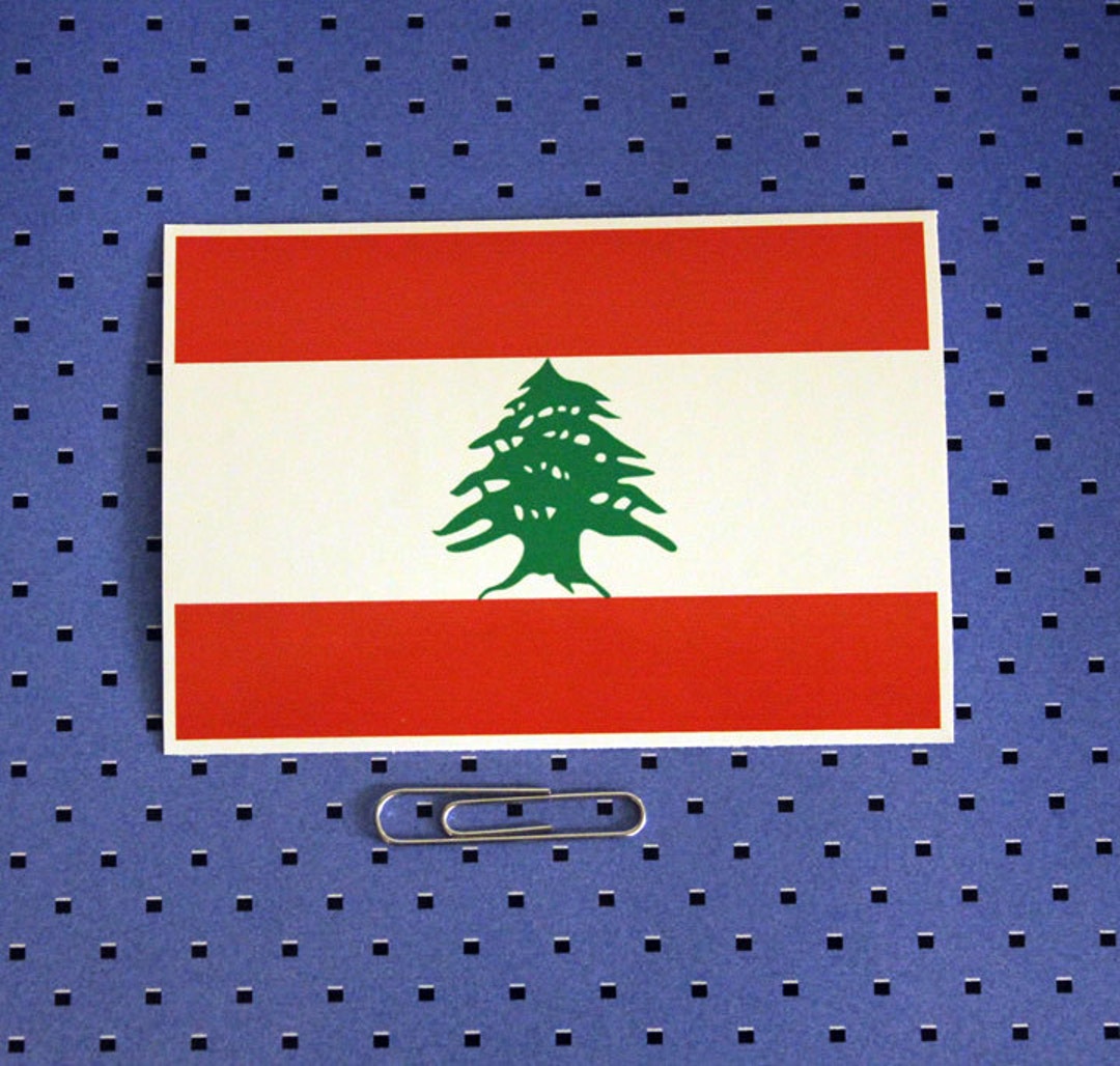Lebanon Flag Bumper Sticker - Etsy