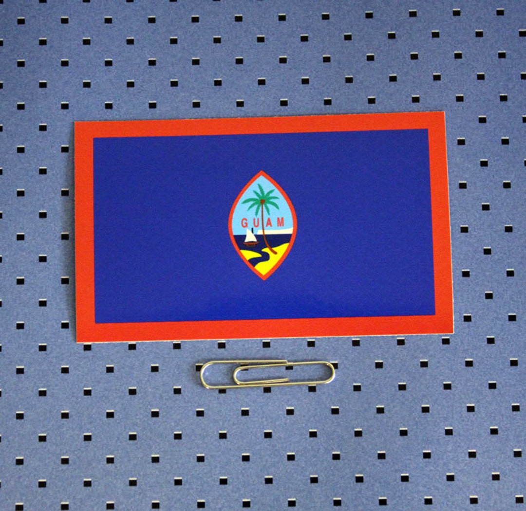 Guam Flag Bumper Sticker - Etsy