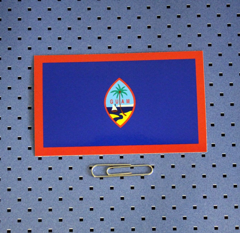 Guam Flag Bumper Sticker - Etsy