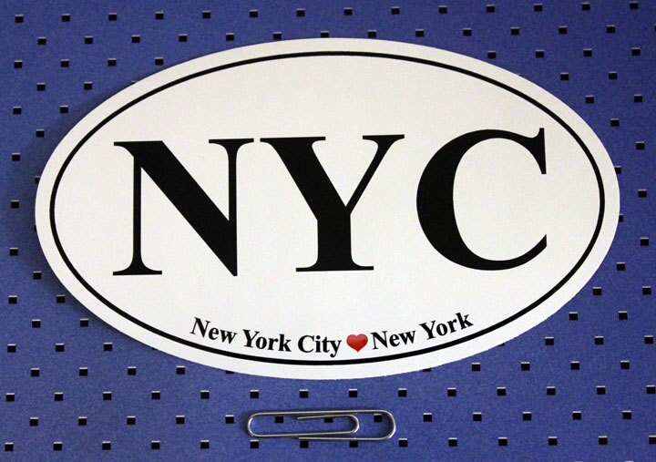 New York City NYC Oval Bumper Sticker | Etsy