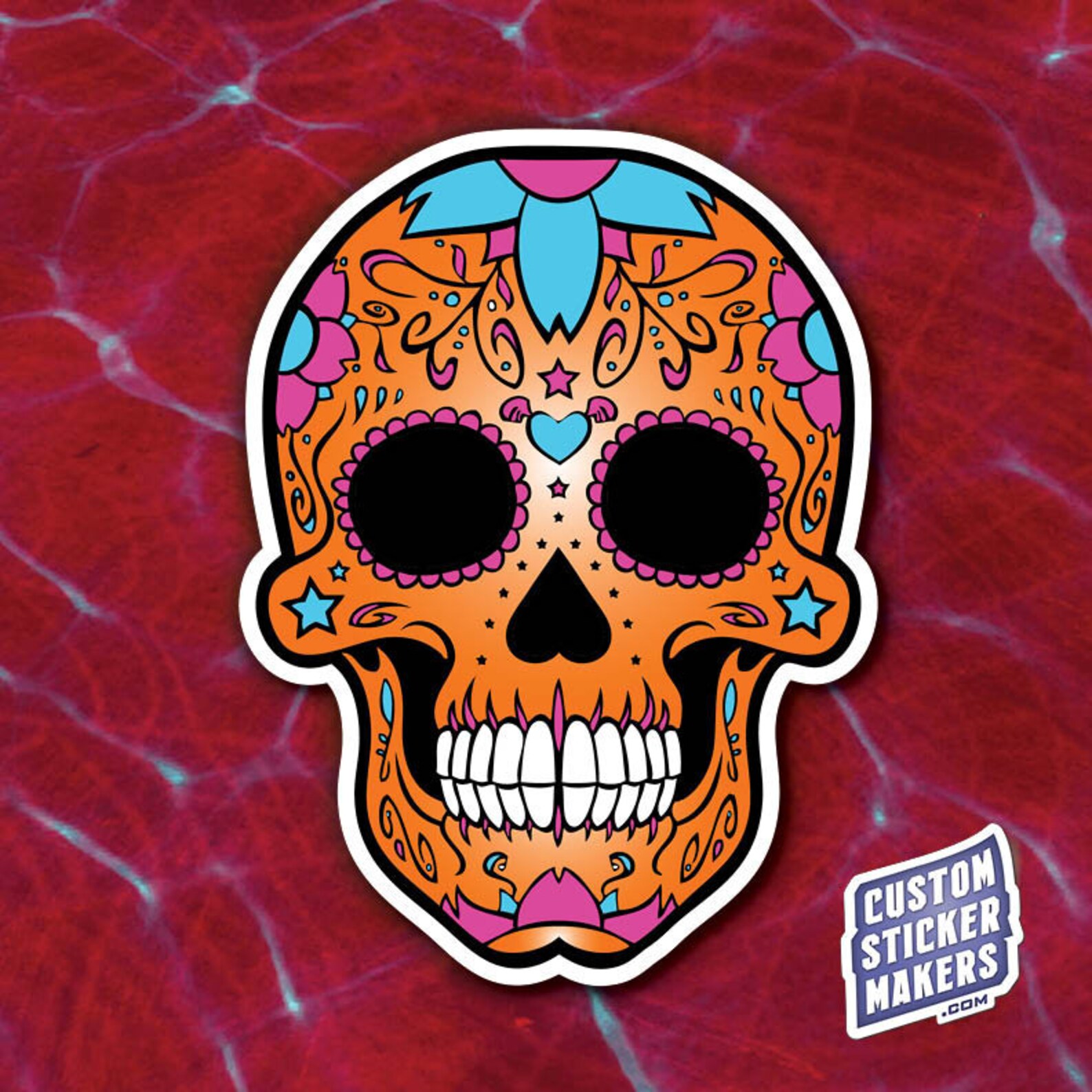 Sugar Skull V2 Bumper Sticker - Etsy