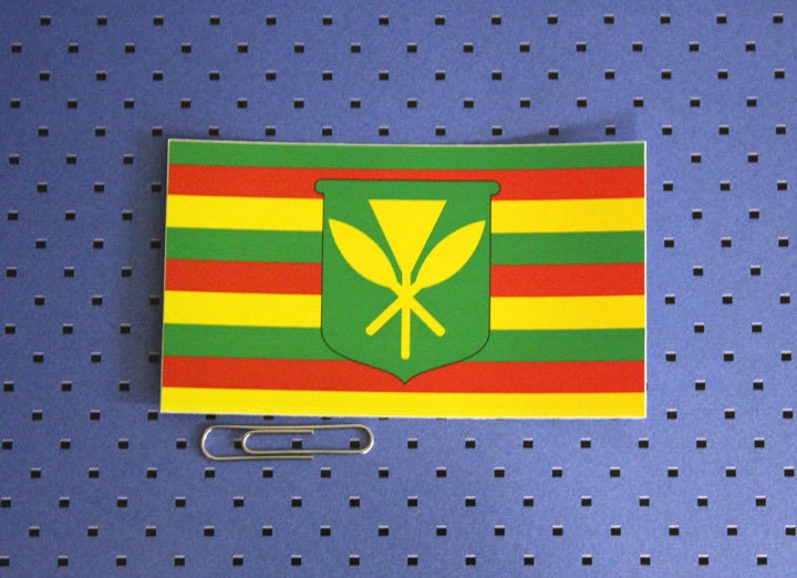 Native Hawaiian Flag Sticker | Etsy
