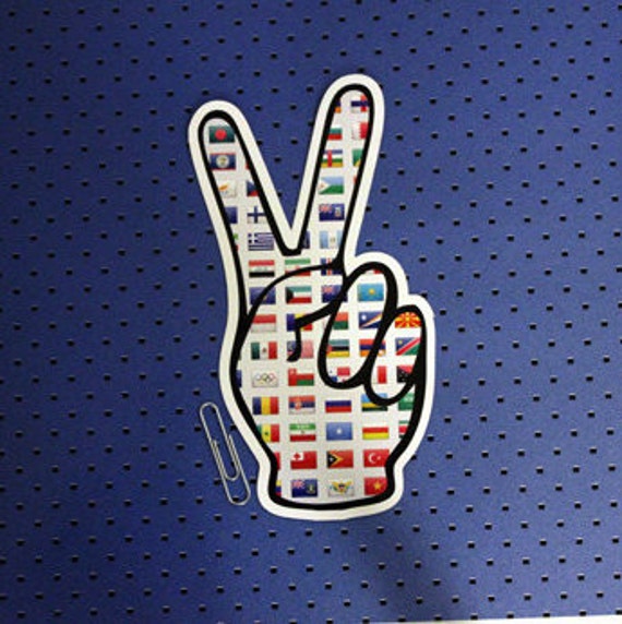 World Peace hand sign Bumper Sticker | Etsy