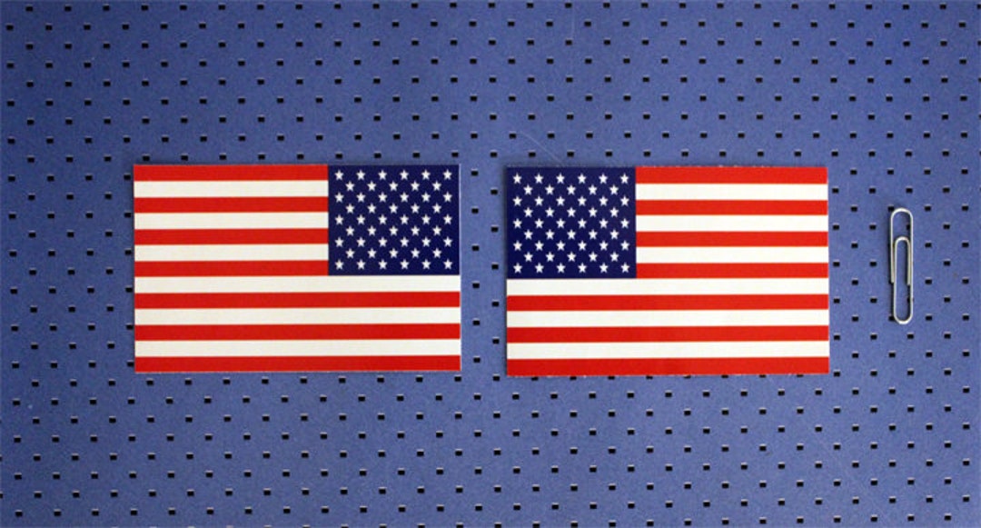 Mirrored US Flag Bumper Sticker Set - Etsy