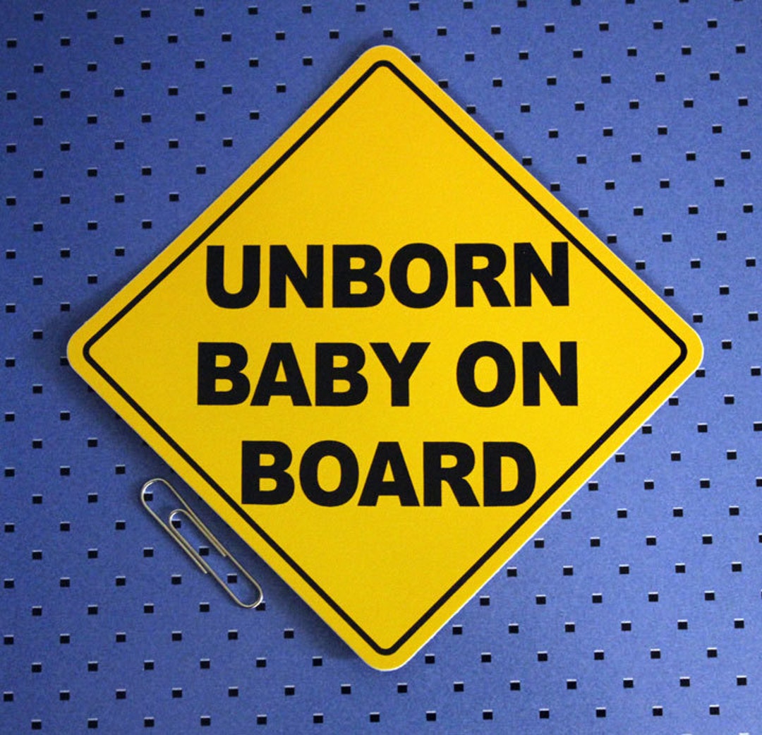 Unborn Baby on Board Bumper Sticker - Etsy