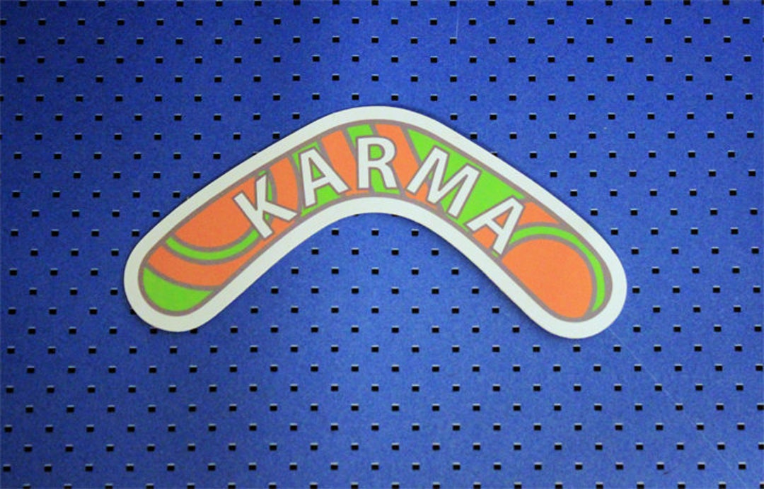 Karma Boomerang Bumper Sticker - Etsy