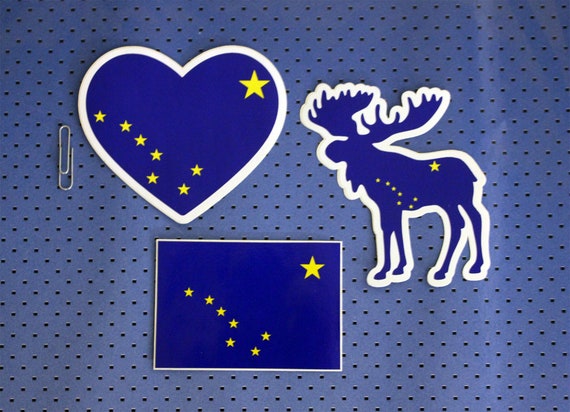 Alaska Flag Sticker Set | Etsy