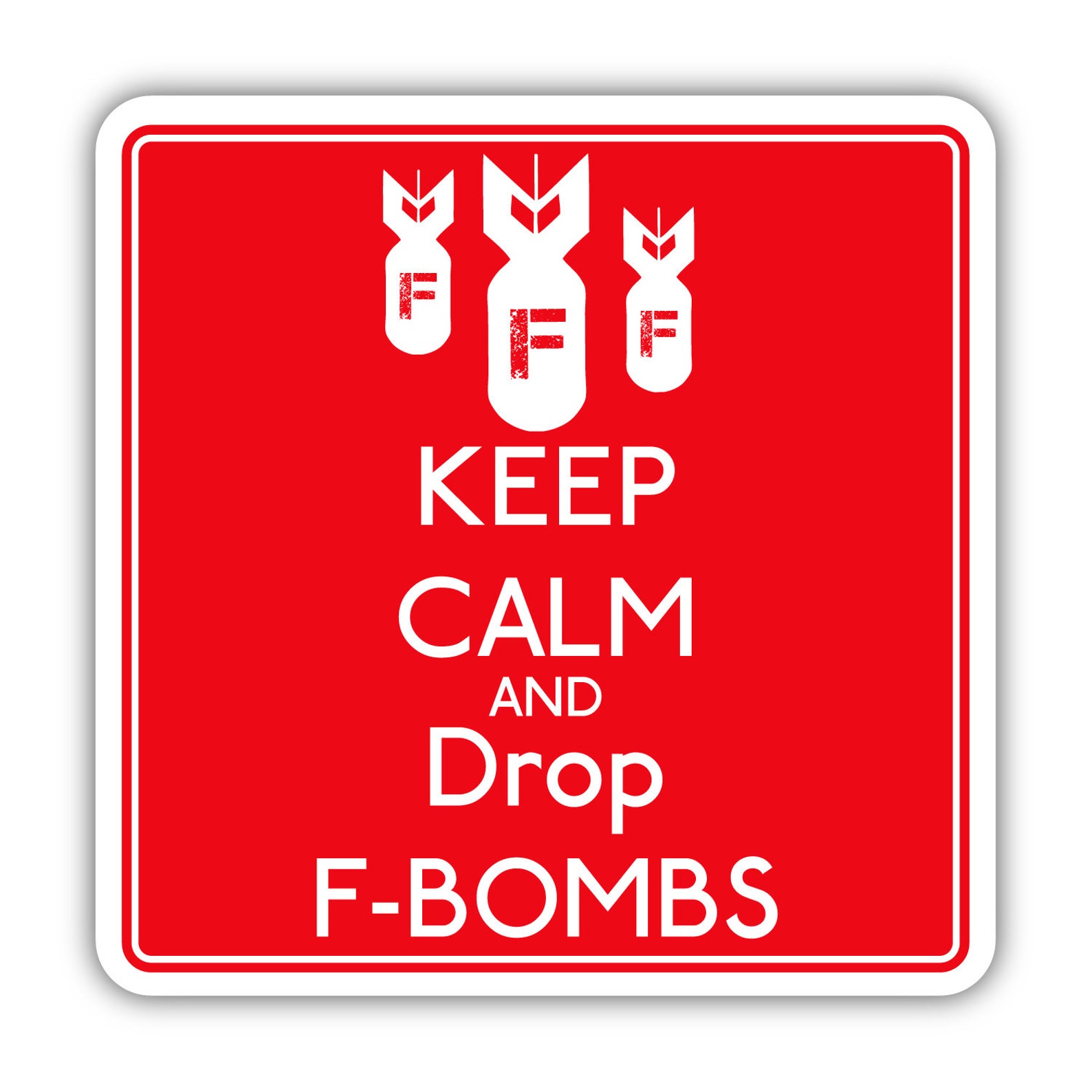 Keep Calm and Drop F-bombs Bumper Sticker - Etsy