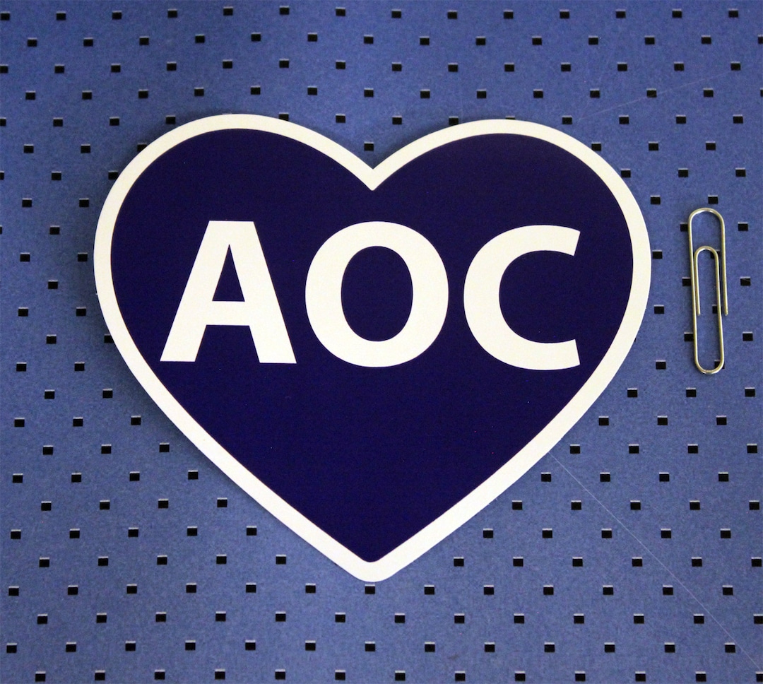 AOC Heart Bumper Sticker - Etsy