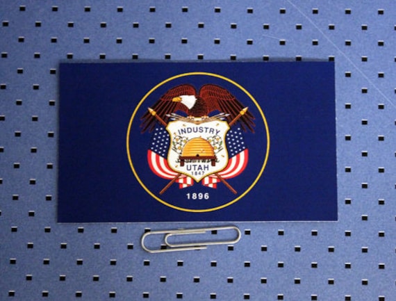Utah State Flag Bumper Sticker - Etsy