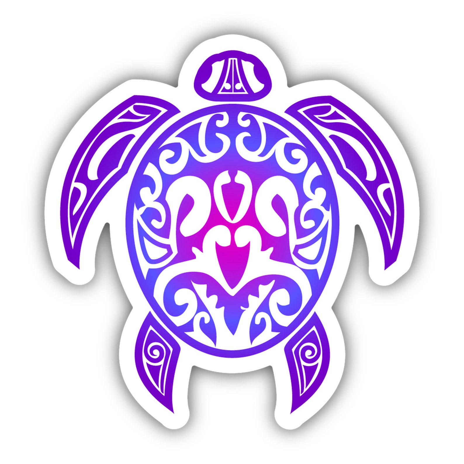 Tribal Turtle Bumper Sticker | Etsy