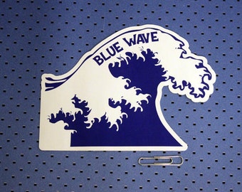 Blue Wave Sticker - Etsy