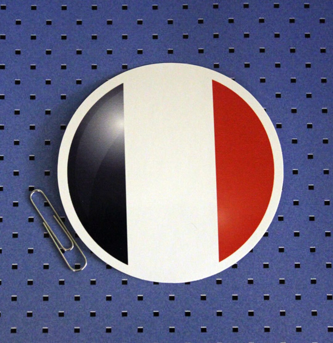 France Flag Circle Sticker - Etsy