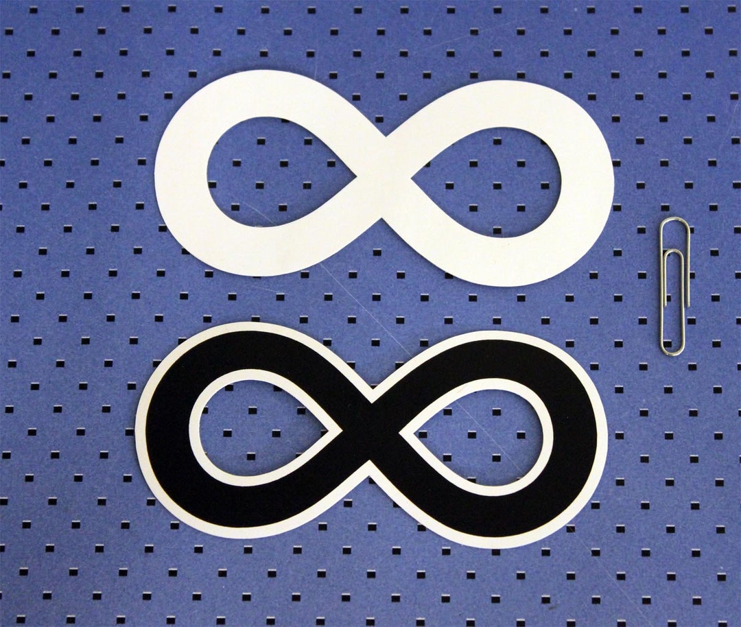 Infinity Symbol Bumper Stickers White/black Set - Etsy