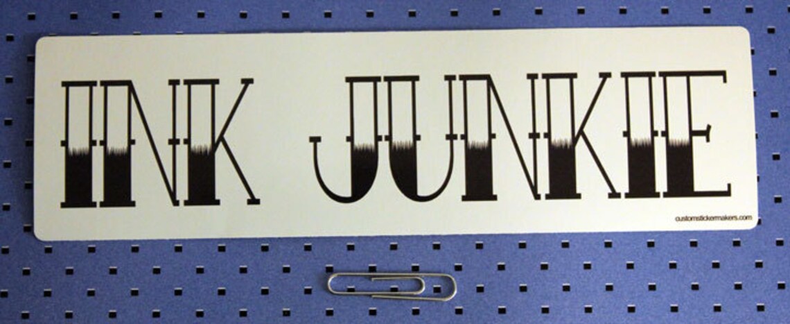 Ink Junkie Tattoo Bumper Sticker -black - Etsy