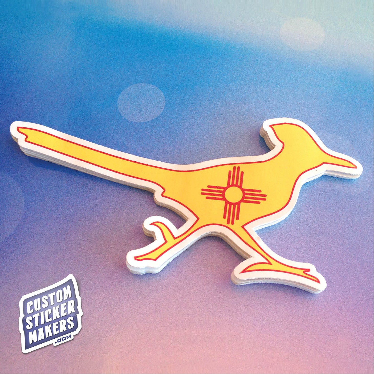 Sticker Set of 2 New Mexico Flag Roadrunner Stickers - Etsy