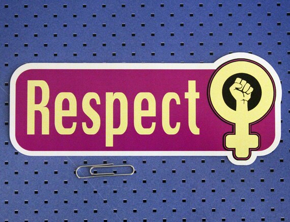 Respect Women Bumper Sticker | Etsy