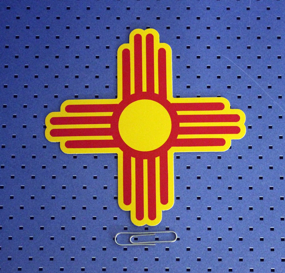 New Mexico Flag Zia Sticker - Etsy