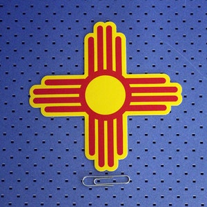 New Mexico Flag Zia Sticker | Etsy
