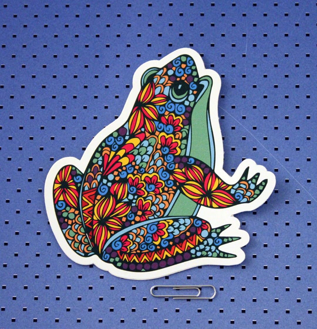 Colorful Tribal Toad Die Cut Bumper Sticker - Etsy
