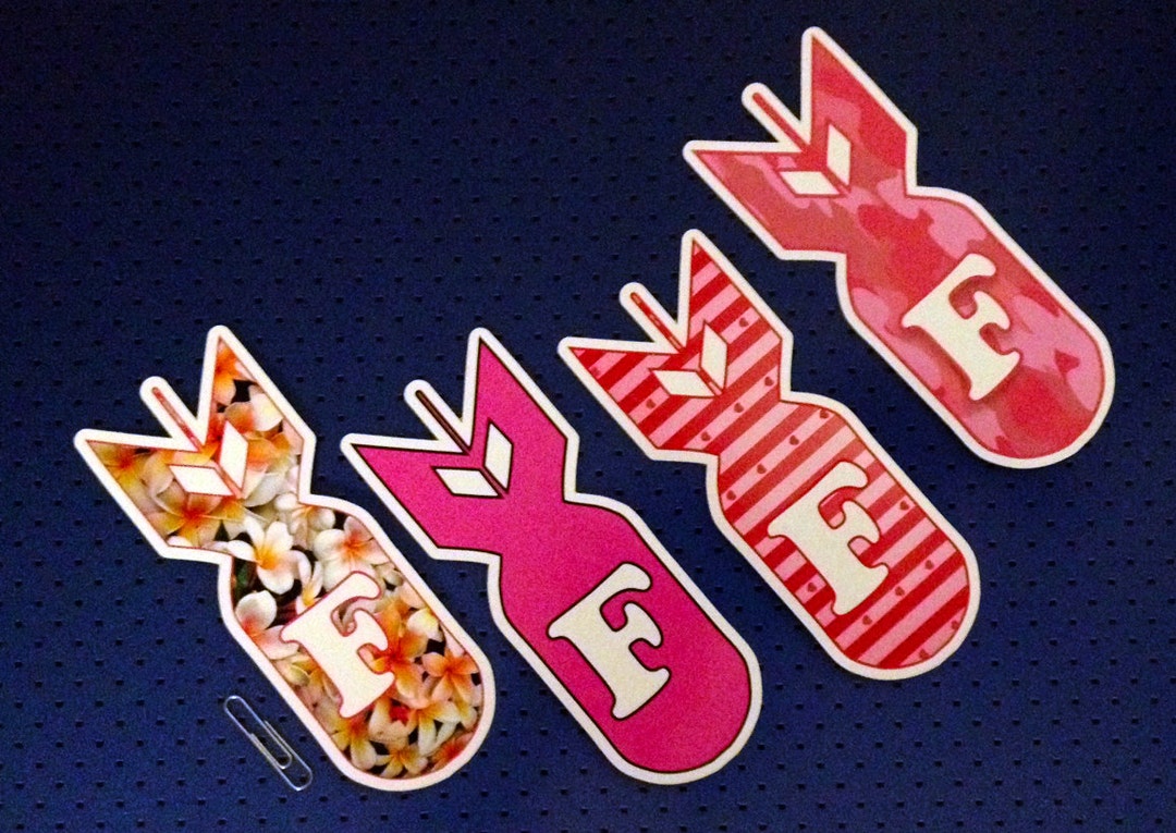 Girly F-bomb Bumper Sticker Set - Etsy