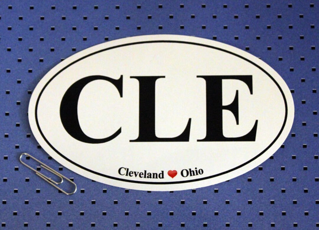 Cleveland, Ohio (CLE) Oval Bumper Sticker - Etsy