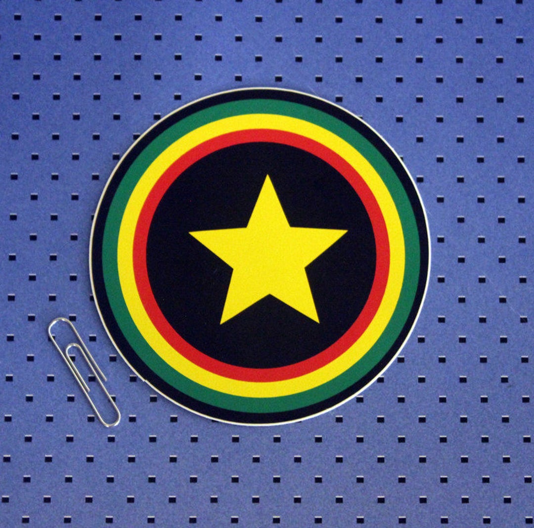 Rasta Shield Bumper Sticker - Etsy