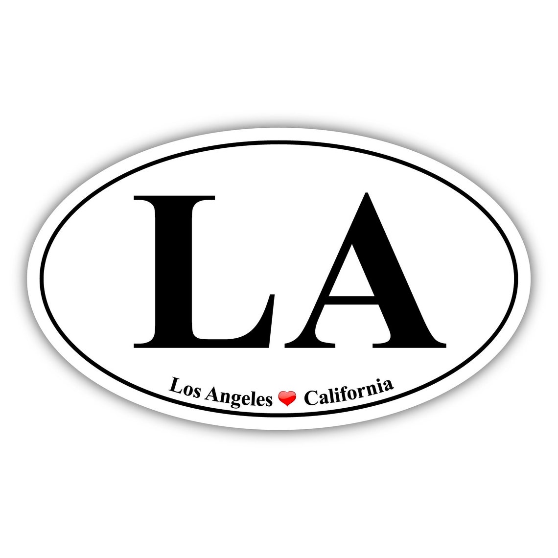 Los Angeles California LA Oval Bumper Sticker - Etsy