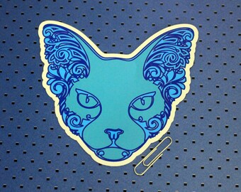 Pink Sphynx Cat Bumper Sticker | Etsy