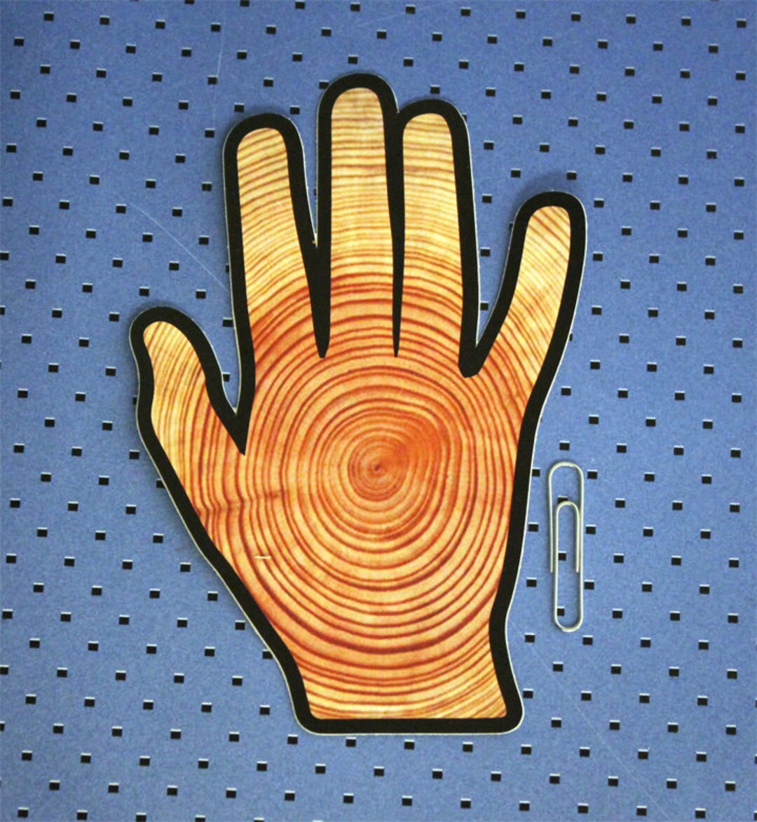 Tree Rings Hand Bumper Sticker - Etsy